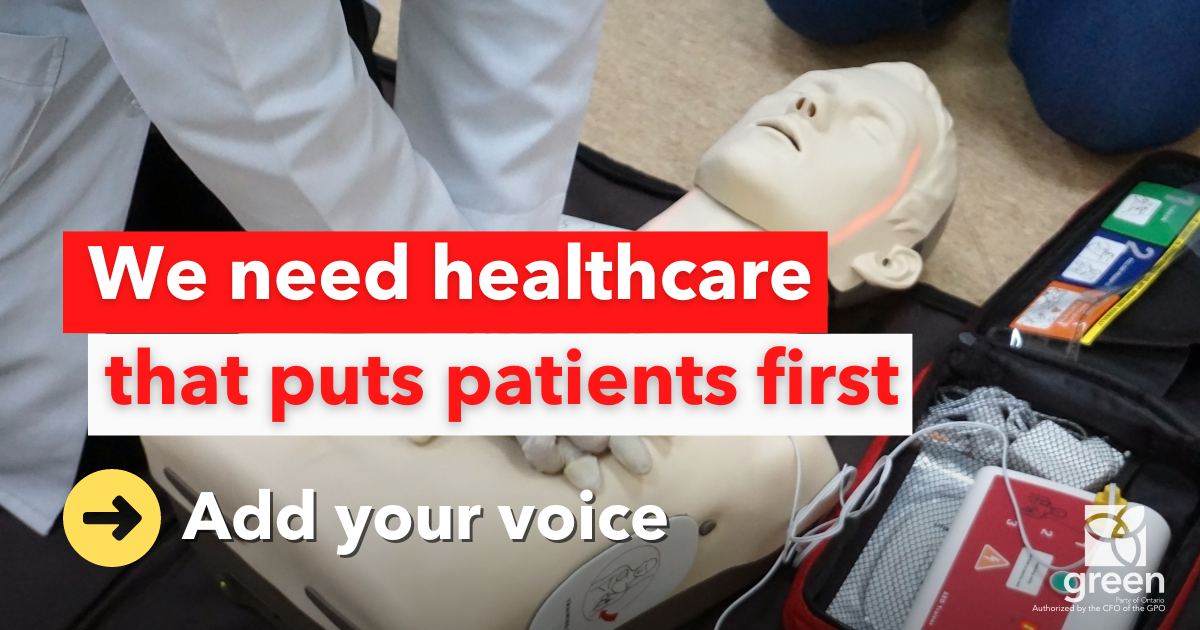It’s time to put patients first | Ontario Greens