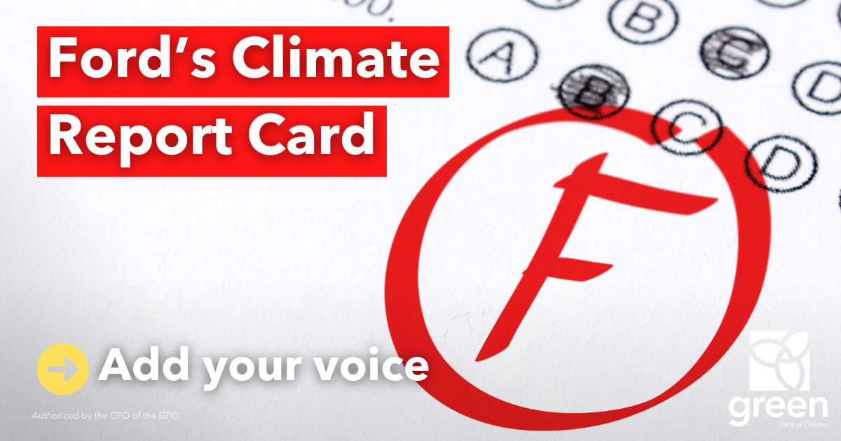 Ford's Climate Report Card | Ontario Greens